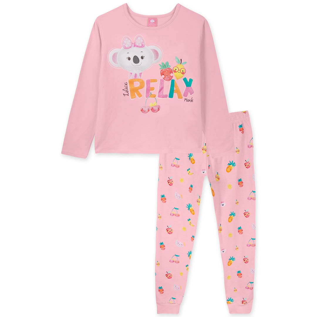 Pijama Infantil Menina - Rosa 4