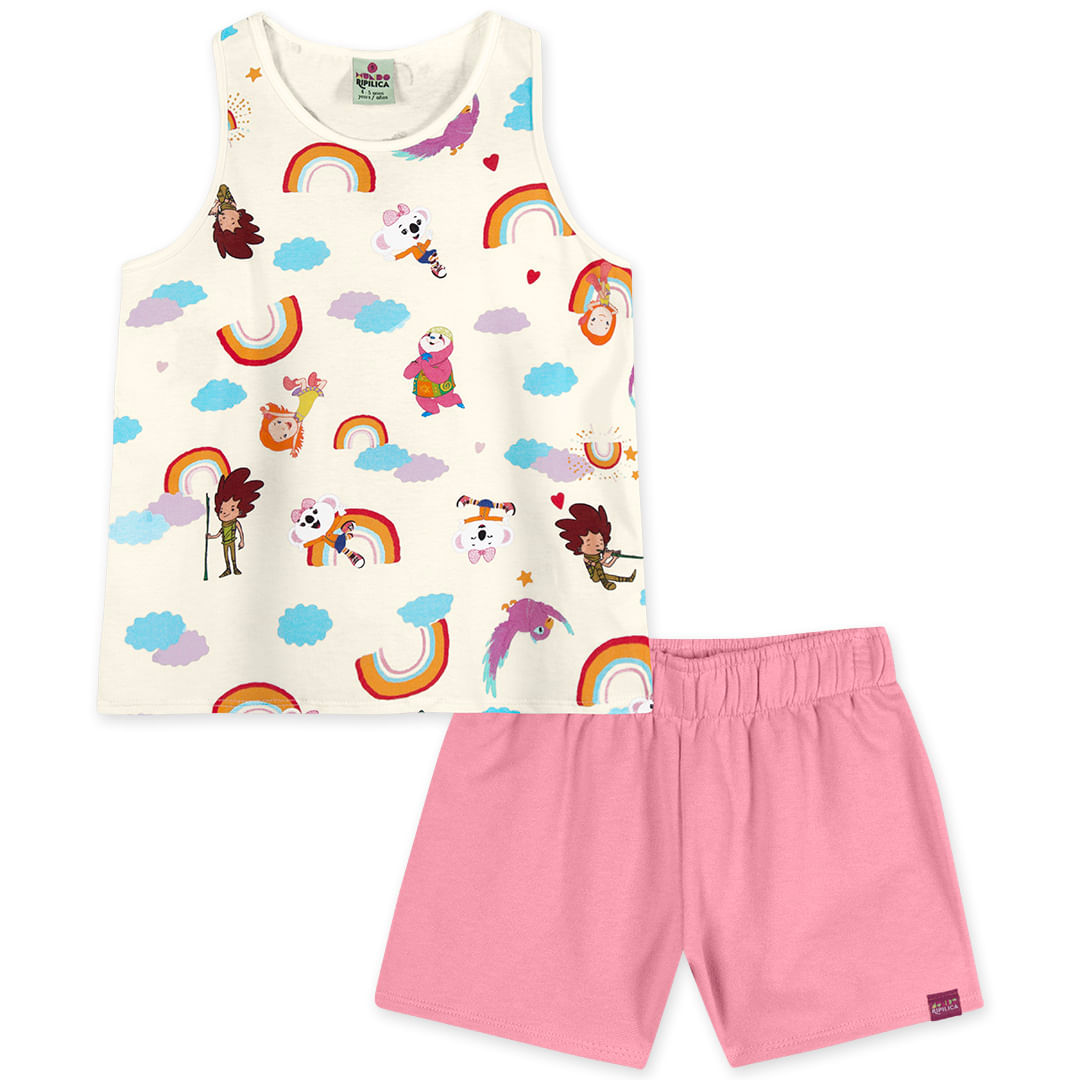 Conjunto Curto Moletom Menina Mundo Ripilica 12